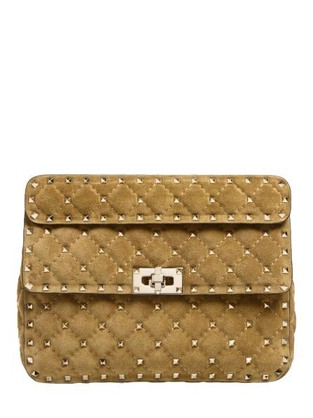 Valentino Garavani Medium Rockstud Shoulder Bag - Beige