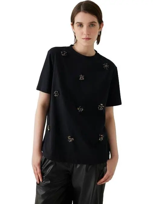 EXQUISE Ailith Tshirt - Black