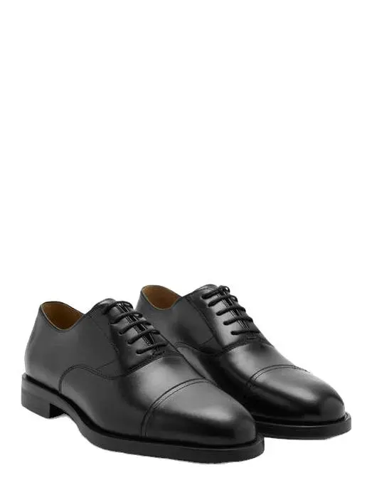 Mango Leather Oxford - Black