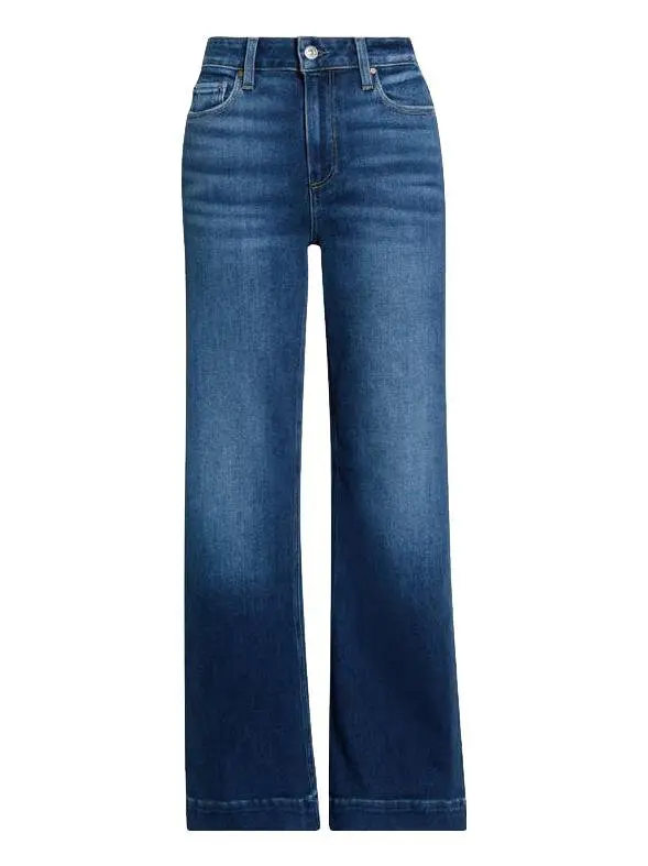 Paige Leenah High Waist Wide Leg Jeans - Hamptons