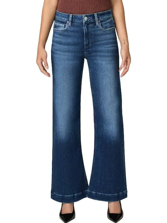 Paige Leenah High Waist Wide Leg Jeans - Hamptons