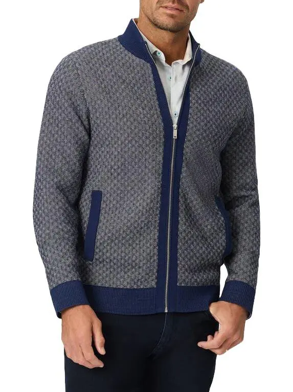 Robert Graham Loreto Full Zip Sweater - Navy