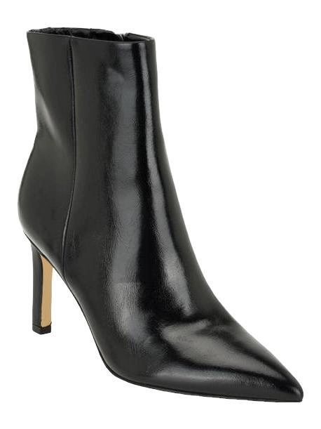 Calvin Klein Chrysta Snake Embossed Faux Leather Bootie - Black