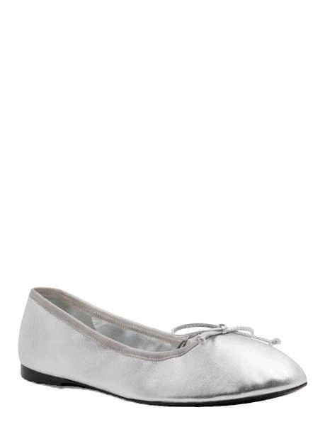 STUART WEITZMAN Nia Ballet Flat - Silver/silver