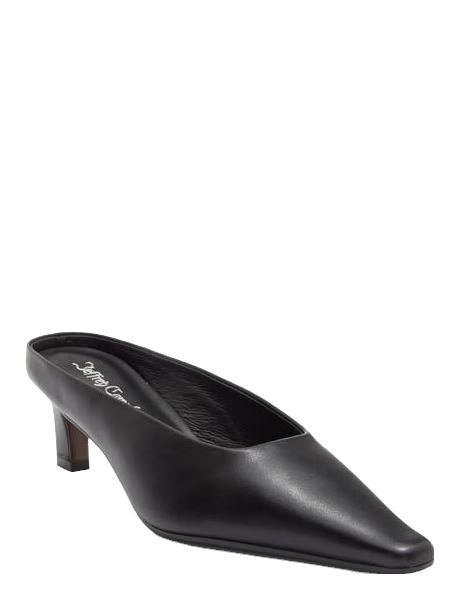 Jeffrey Campbell Murmur Leather Pointed Toe Mule - Black