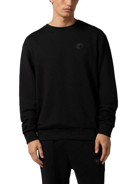 PLEIN SPORT Fleece Round Neck Sweatshirt 3d Tiger - Black