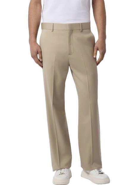 BILLIONAIRE Loose Fit Wool Trousers - Beige