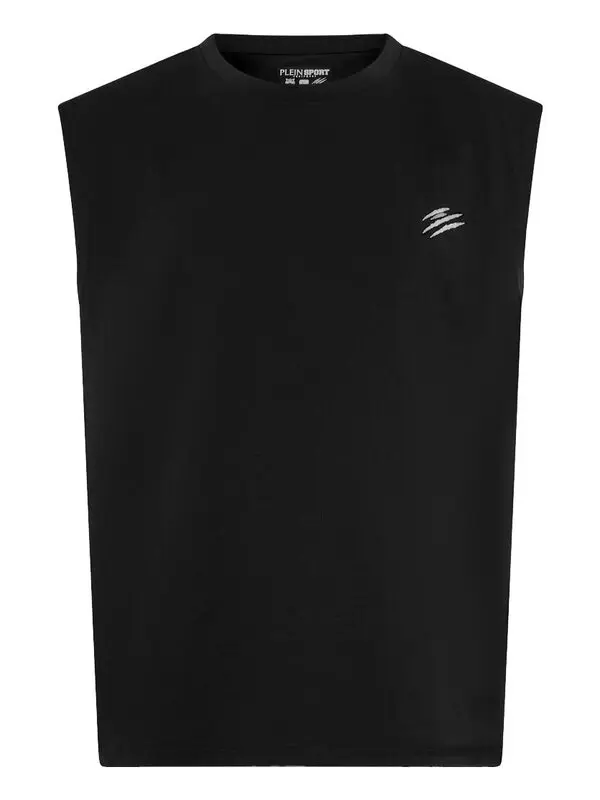 PLEIN SPORT Tank Top Chrome Scratch - Black