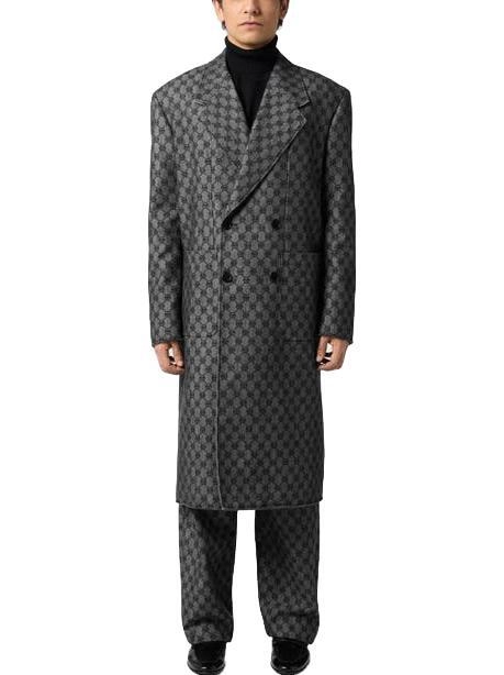 Philipp Plein Denim Coat Jacquard Monogram - Black