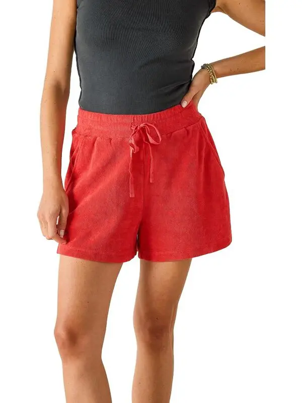 VOYAGEUR BY MERSEA Terry Cloth Beach Shorts - Sunkissed