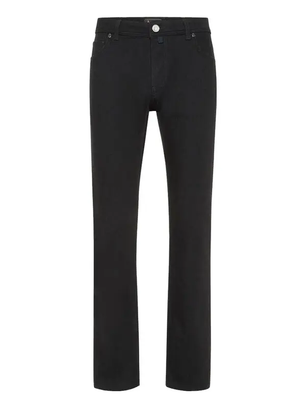 BILLIONAIRE 5 Pockets Super Straight Cut Jeans - Black