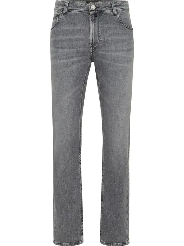 BILLIONAIRE 5 Pockets Super Straight Cut Jeans - Grey