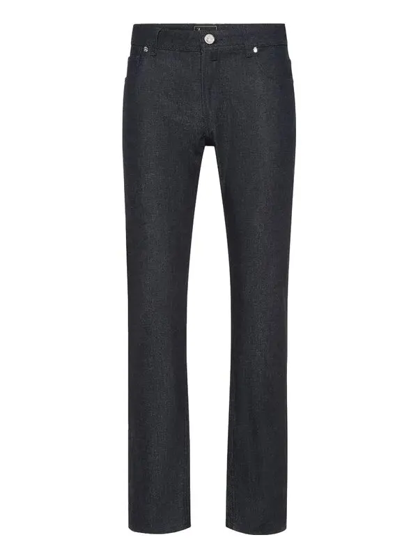 BILLIONAIRE 5 Pockets Super Straight Cut Jeans - Navy