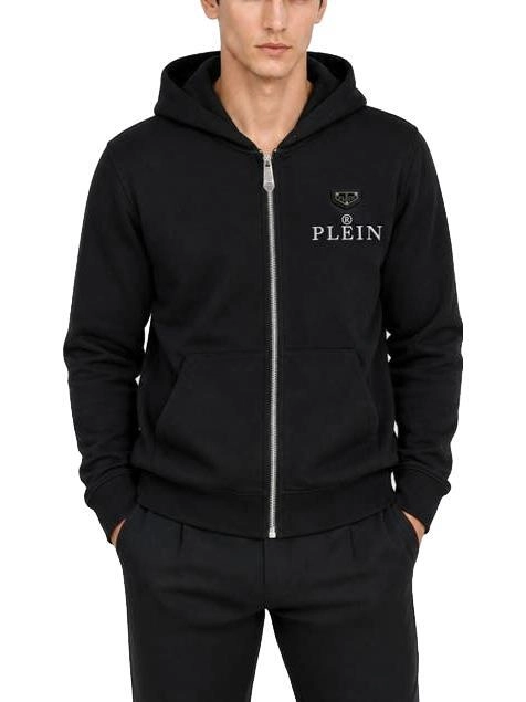 Philipp Plein Hoodie Zip Plein R - Black