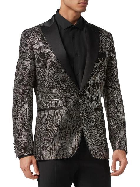 Philipp Plein Blazer Lord Fit Tattoo - Black