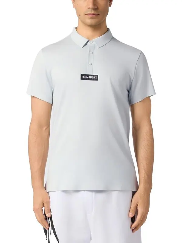 PLEIN SPORT Pique Polo T-shirt Scratch - Lightblue