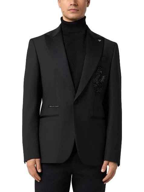 Philipp Plein Blazer Dragon Patch - Black