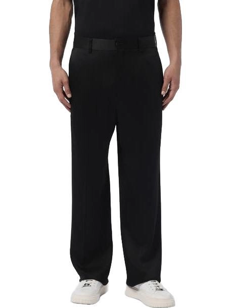 BILLIONAIRE Satin Loose Fit Trousers - Black