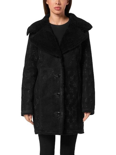 Philipp Plein Coat Monogram - Black