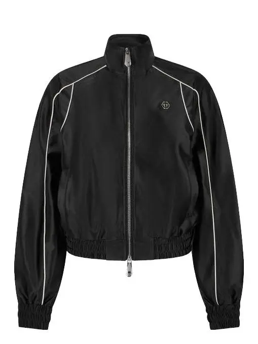 Philipp Plein Laminated Tracksuit Jacket - Black