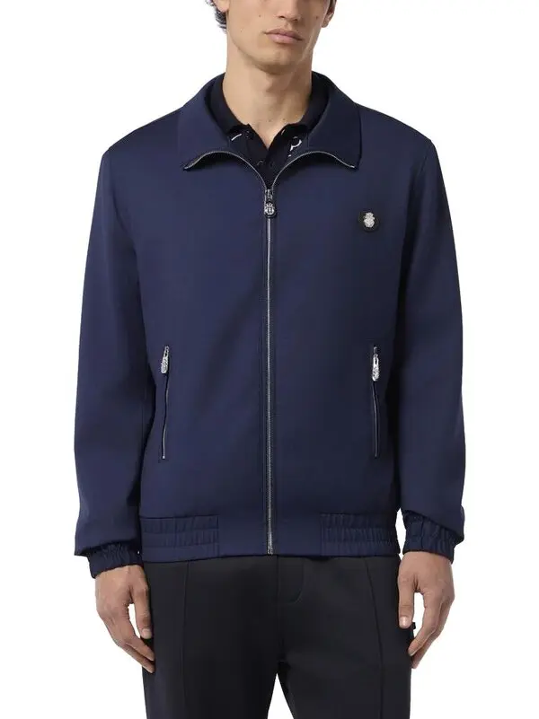 BILLIONAIRE Wool Tracksuit Jacket - Navy
