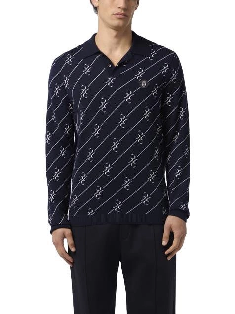 BILLIONAIRE Polo Longsleeve All-over Bb - Navy