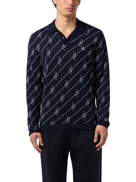 BILLIONAIRE Polo Longsleeve All-over Bb - Navy