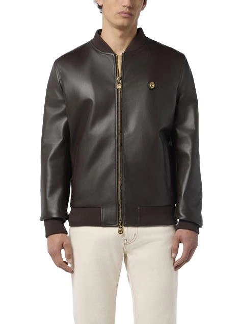 BILLIONAIRE Nappa Leather Bomber Basic - Brown
