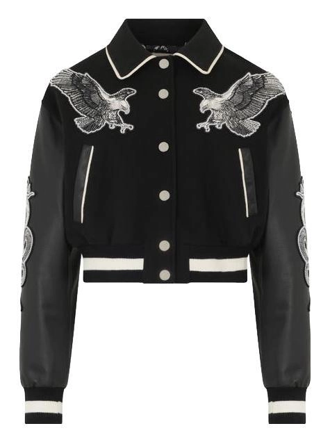 Philipp Plein Varsity Jacket Tattoo Strass - Black