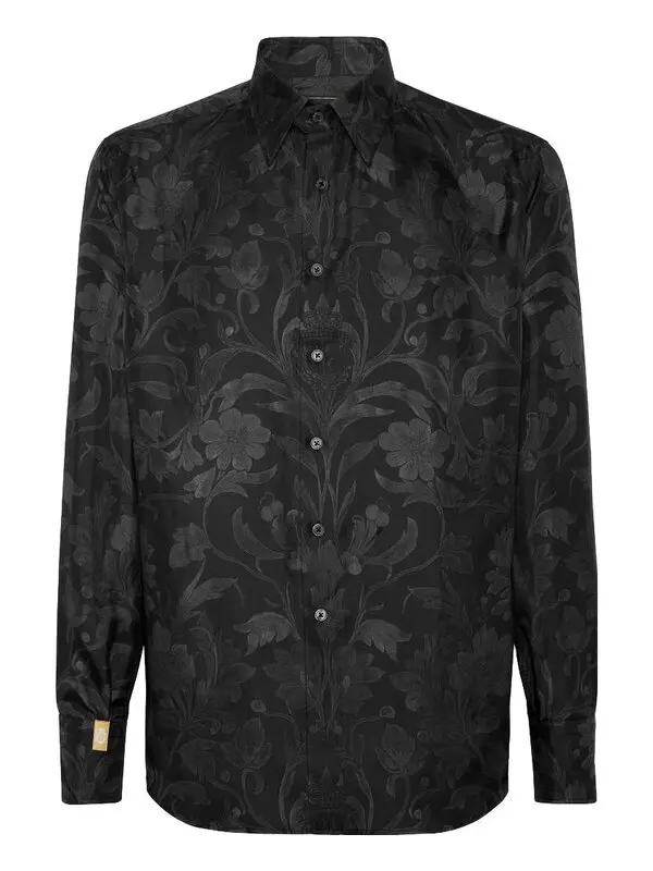 BILLIONAIRE Silk Cut Shirt Baroque - Black