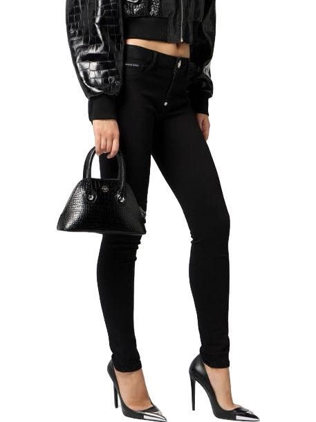 Philipp Plein Majestic Handbag Cocco Small - Black