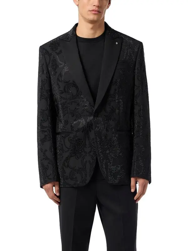 BILLIONAIRE Blazer Brocade Strass - Black