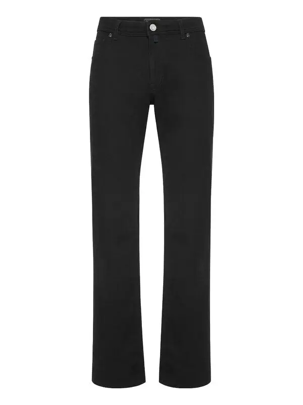BILLIONAIRE 5 Pockets Daddy Straight Cut Jeans - Black