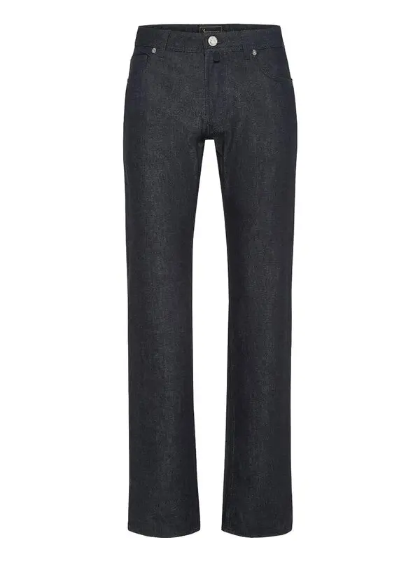 BILLIONAIRE 5 Pockets Daddy Straight Cut Jeans - Navy