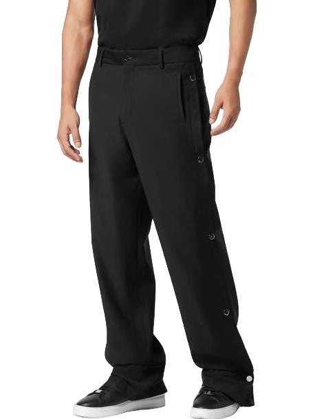 Philipp Plein Loose Fit Trousers With Inserts Monogram - Black