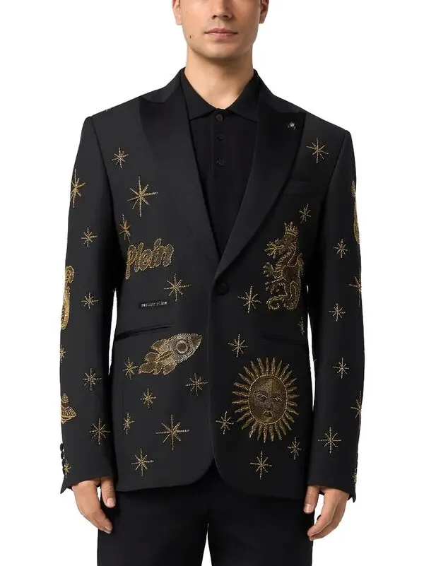 Philipp Plein Blazer Patches Zodiac - Black