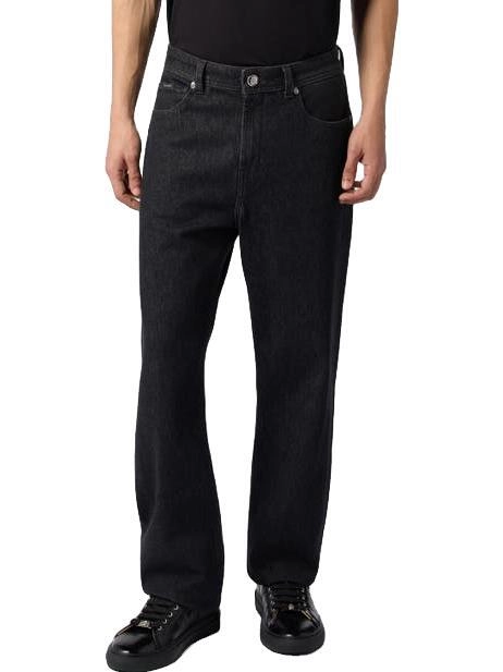 BILLIONAIRE Straight Cut Jeans Bb Monogram - Black