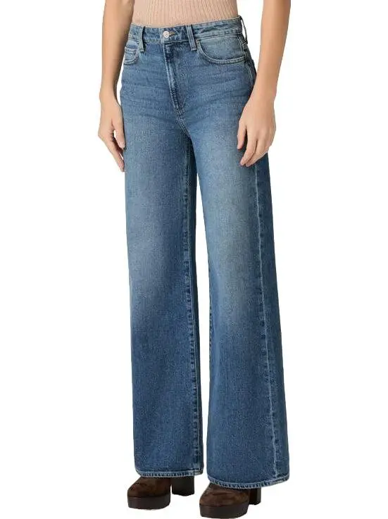Paige Frances High Waist Wide Leg Jeans - Serata