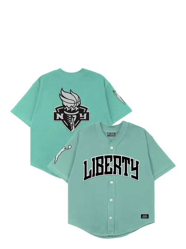 PLAYA SOCIETY New York Liberty Baseball Fashion Jersey - Mint