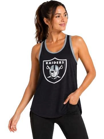 G-III 4HER BY CARL BANKS Las Vegas Raiders Tater Ii Racerback Tank Top - Black