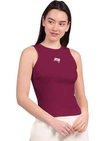 STARTER Tampa Bay Buccaneers Athleisure Cropped Tank Top - Maroon