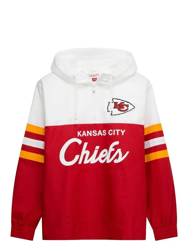 Mitchell & Ness Kansas City Chiefs Head Coach Anorak Quarter-zip Windbreaker Jacket - Red