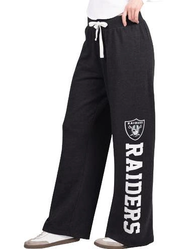 STARTER Las Vegas Raiders Field Wide Leg Sweatpants - Black