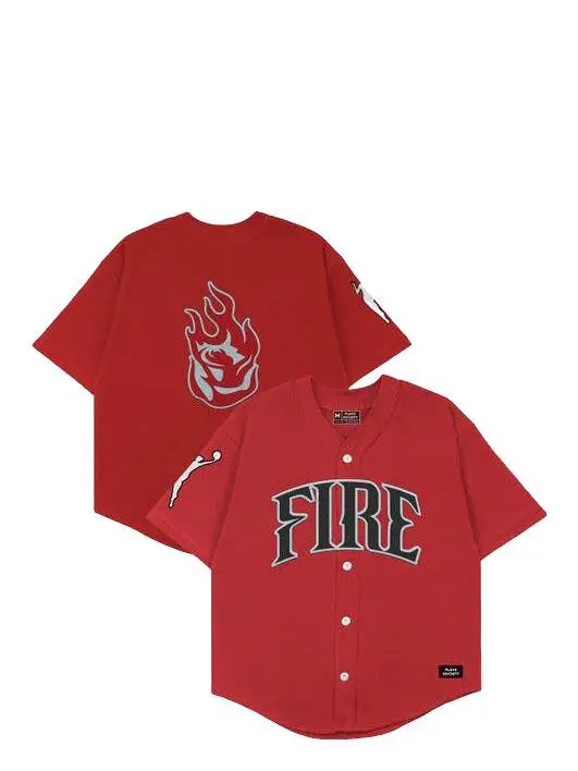 PLAYA SOCIETY Portland Fire Baseball Fashion Jersey - Red