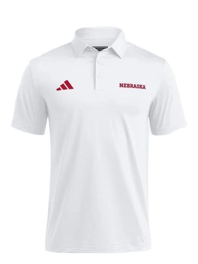 Adidas Nebraska Huskers Ultimate 365 Solid Polo - White