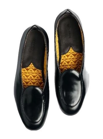 FORTELA Smokedbone Hampton Leather Slipper - Black