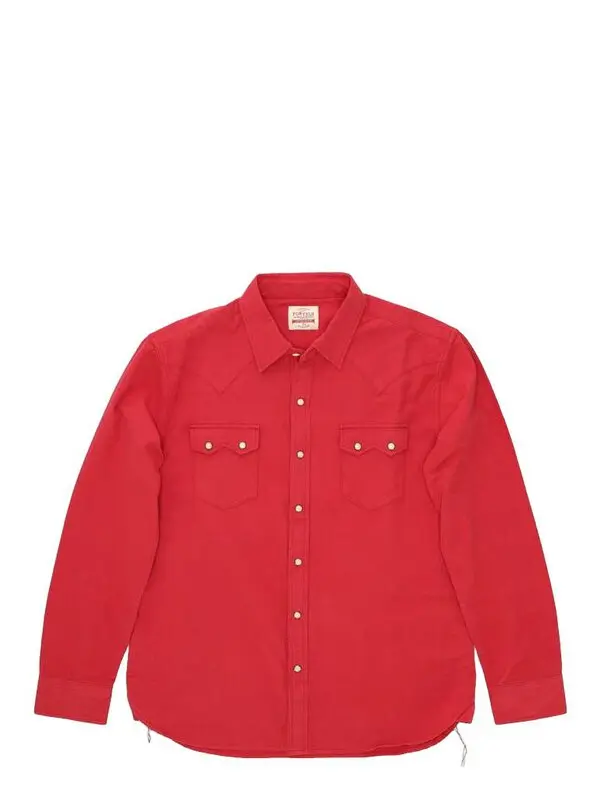 FORTELA Josh Texan Cotton Shirt - Red