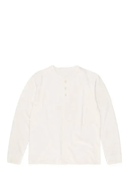 FORTELA Bliss Cotton Long Sleeve Serafino T-shirt - White