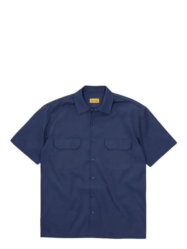 FORTELA Hap Short Sleeve Twill Shirt - Blue
