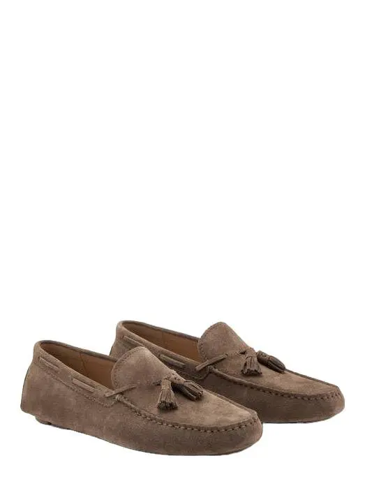 Mango Leather Driving Shoe - Medium Brown